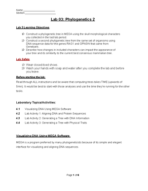 Pop Gen Protocoland Datasheet v5 - Section: 202 Lab 01: Population ...