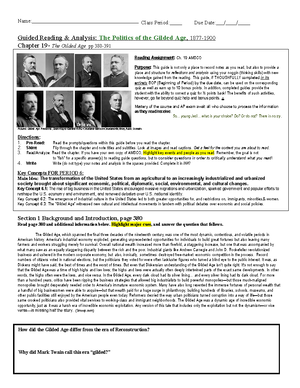 Amsco Chapter 14 Guided Reading (Unit 10) - Name: Class Period: Due ...