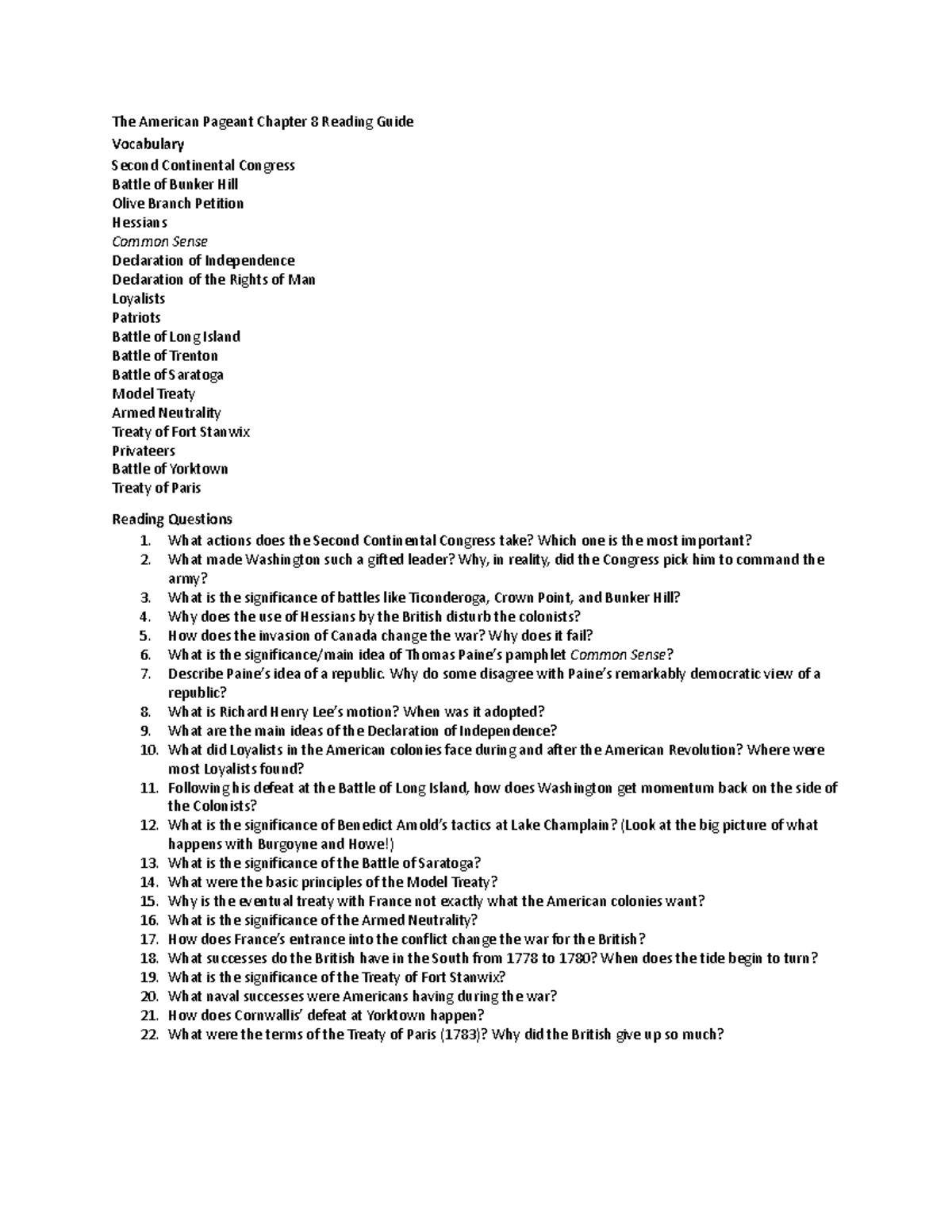 Theamericanpageantchapter 8readingguide - The American Pageant Chapter ...