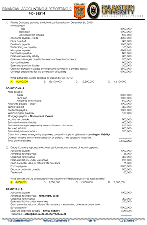 Intacc 2 - practice materials-quiz - intermediate accounting 2 - Studocu