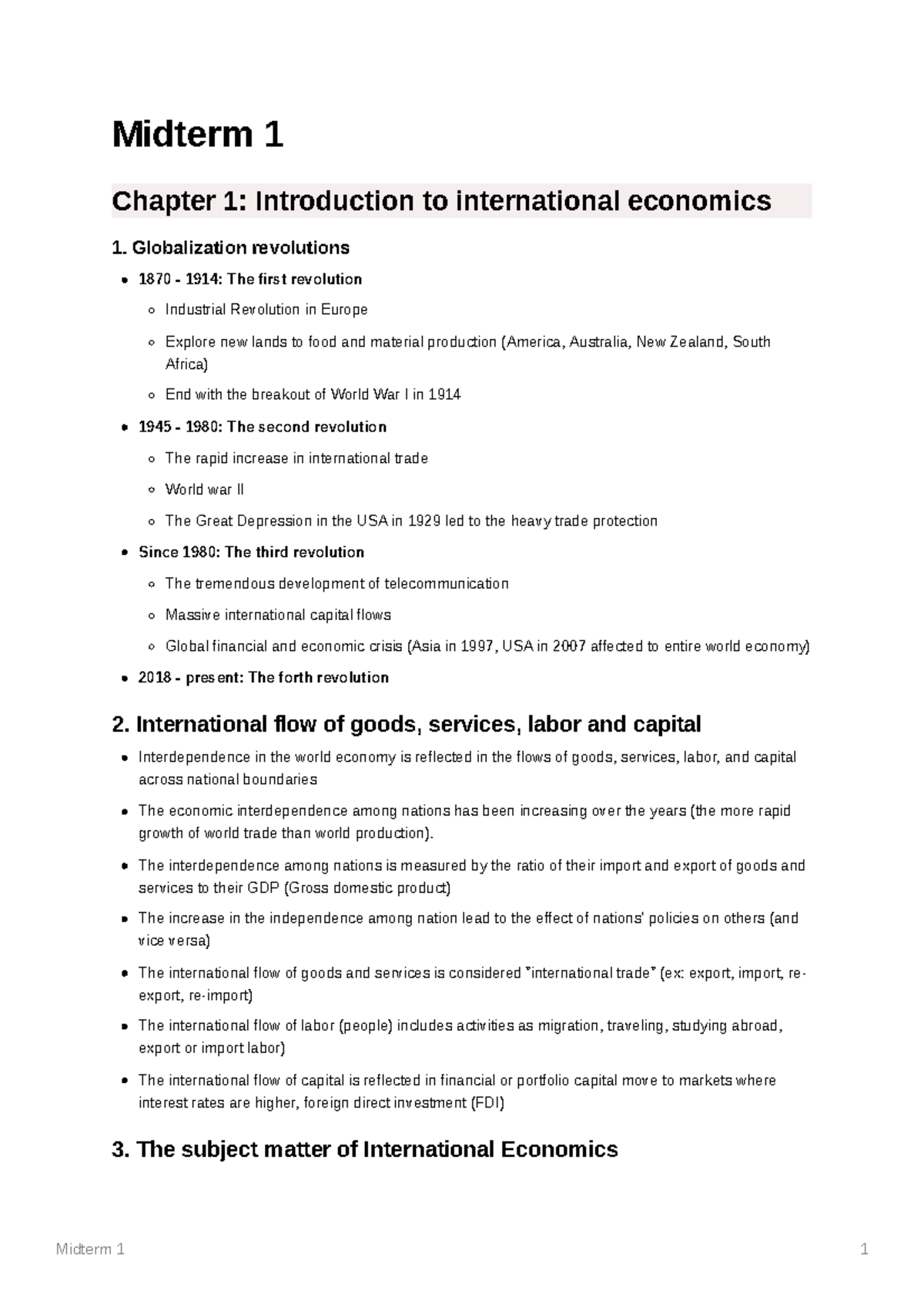 Midterm 1 Ie Lecture Notes Midterm 1 Chapter 1 Introduction To