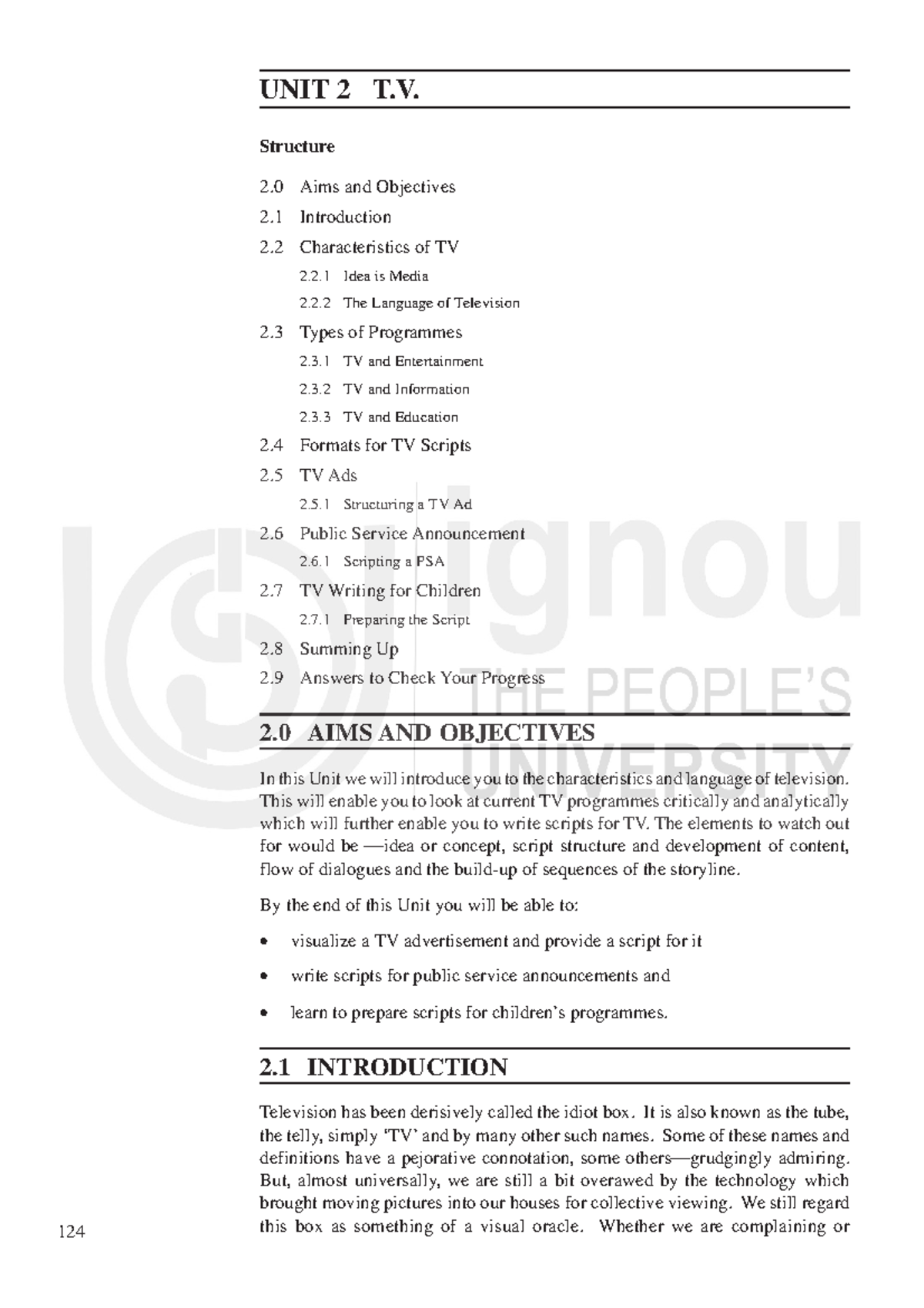 Unit-2 - Writing for the Media UNIT 2 T. Structure 2 Aims and ...