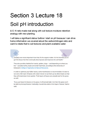 World of soils Lecture 10 - Section 2: Lecture 10 Soil, water, & plant ...