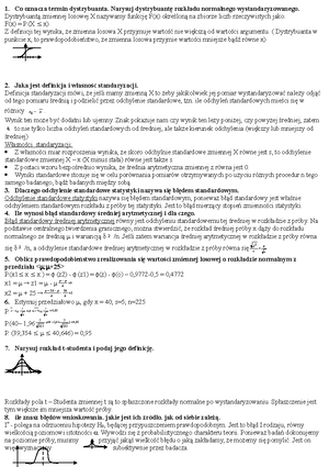 Wzory-statystyka - Wzory na statystykę - ŚREDNIA 𝑀 = 𝛴𝑋𝑖 𝑁 M = średnia ...