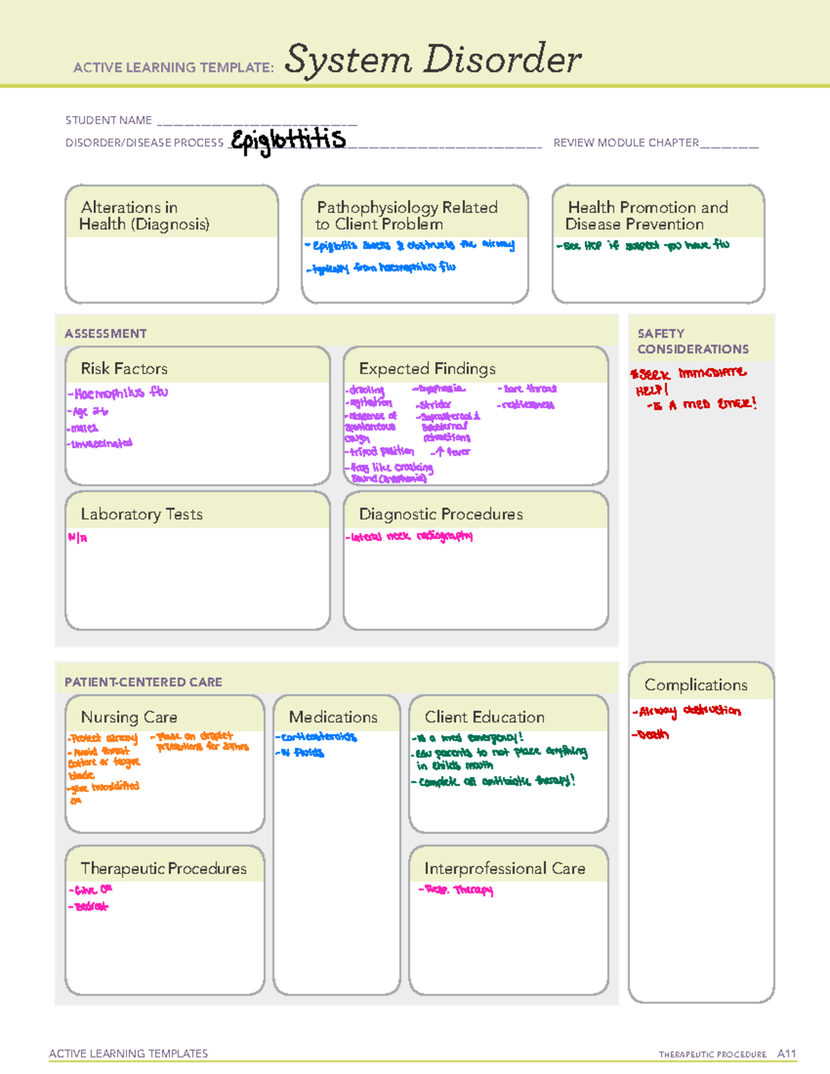 Nursing Care Peds 2 Temps - ACTIVE LEARNING TEMPLATES THERAPEUTIC ...