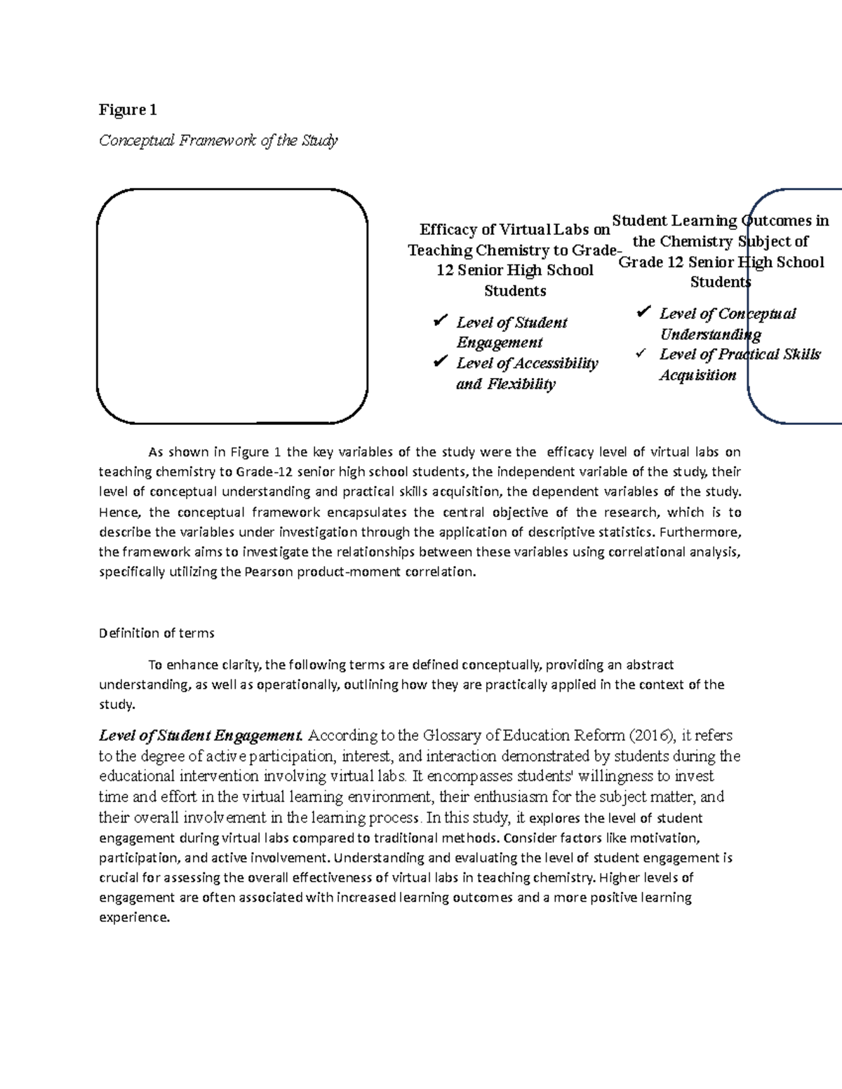Chapter 2 AND 3 - sdgsdh - Figure 1 Conceptual Framework of the Study ...