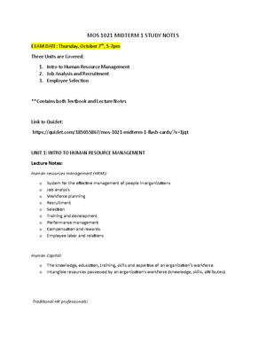 Untitled 15 - Mos 1021 Questions and answers - Exam Name