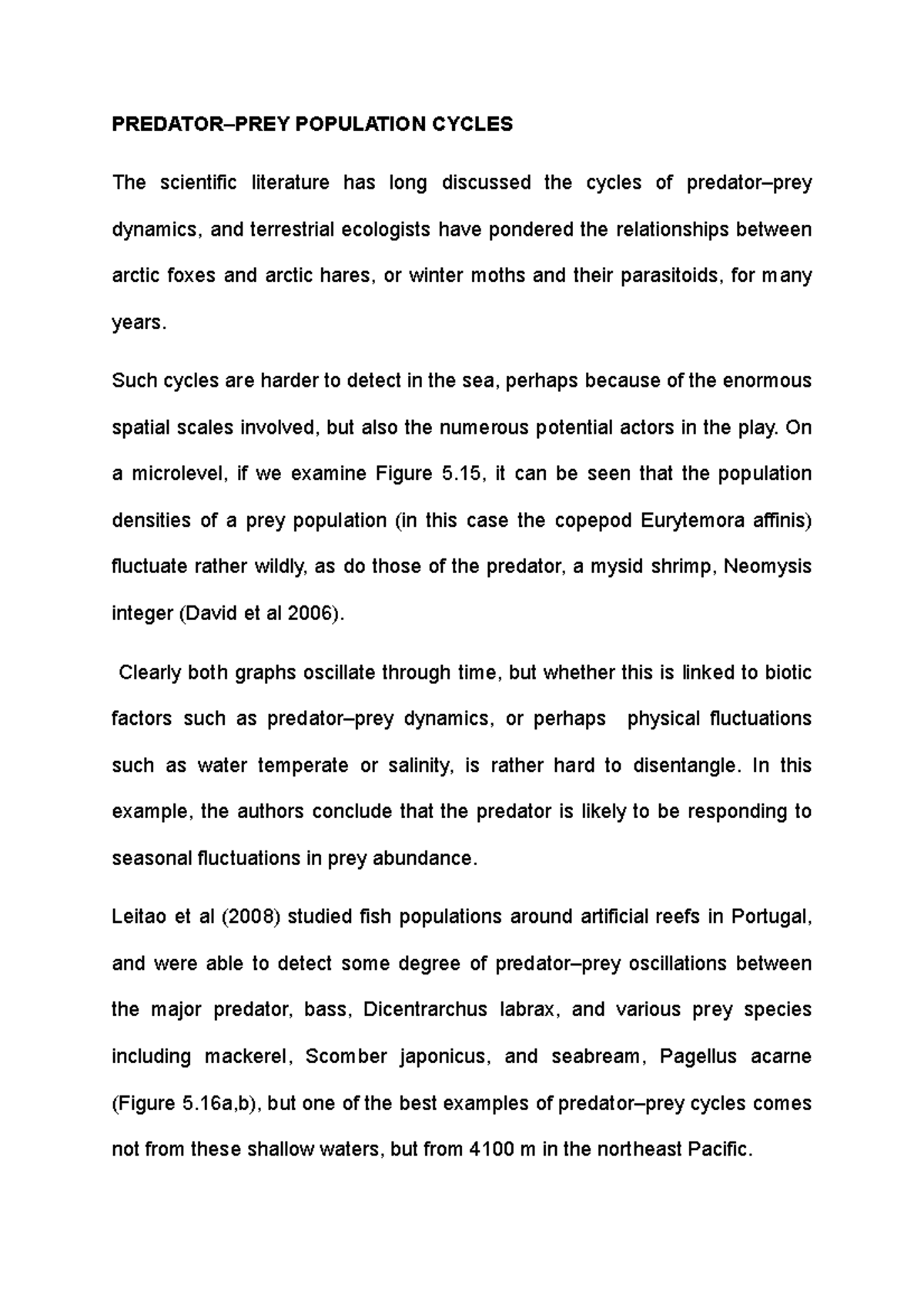Predator–PREY Population Cycles - PREDATOR–PREY POPULATION CYCLES The ...