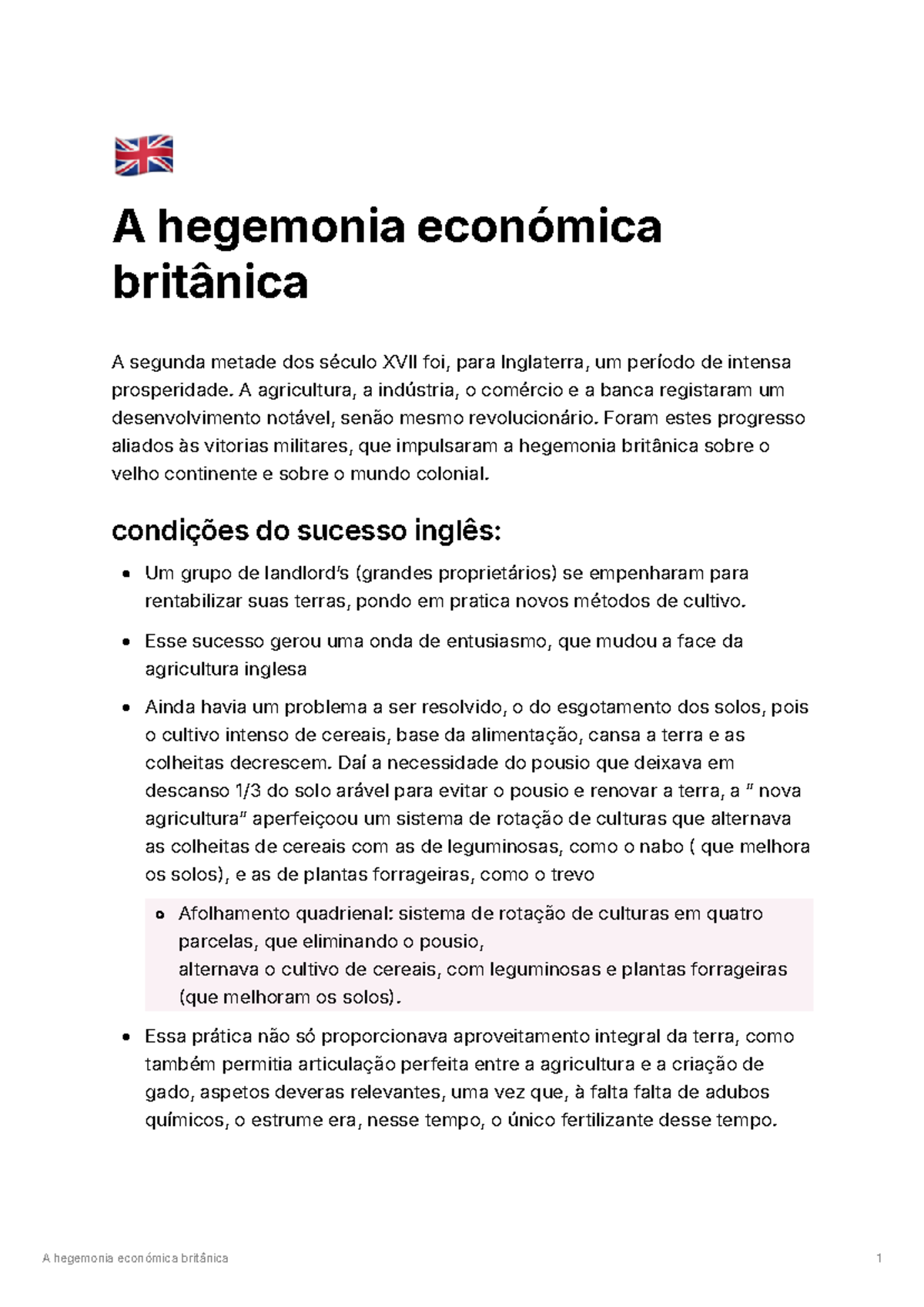 Hegemonia econmica britnica - 󾓪 A hegemonia económica britânica A ...