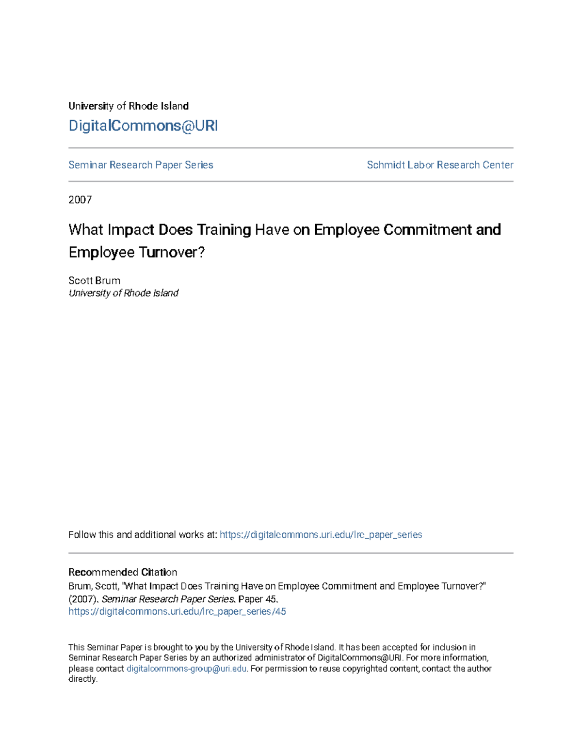 What Impact Does Training Have on Employee Commitment and Employe ...
