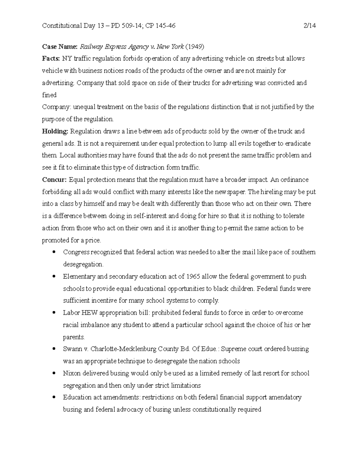 Day 13 – PD 509-14; CP 145-46 - Constitutional Day 13 – PD 509-14; CP ...