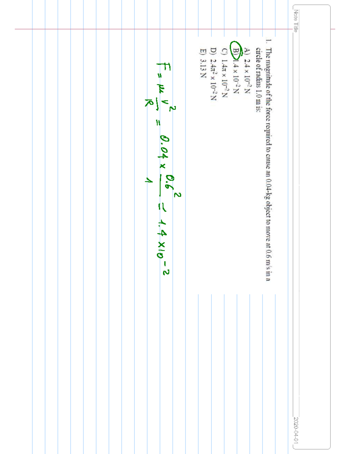 Multiple answer test no 4 solution - General Physics I - Studocu