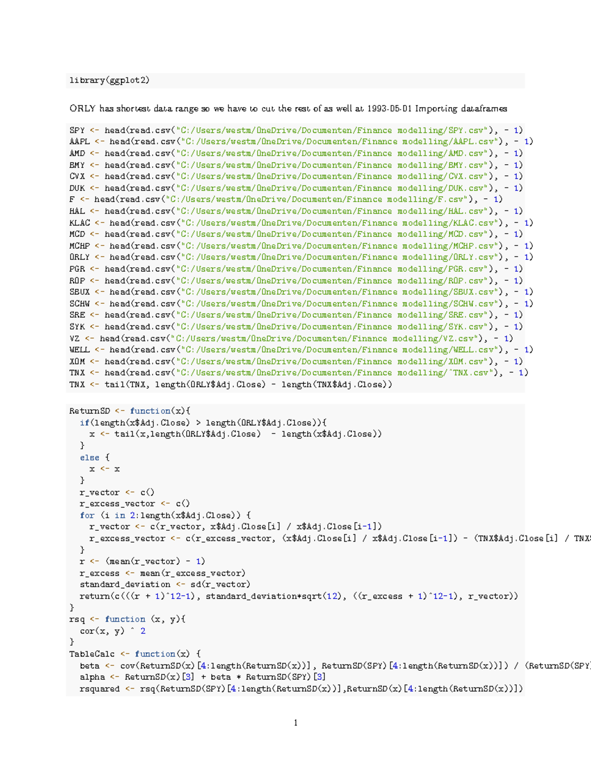 R-calculations - Samenvatting Difference- & Differential Equations ...
