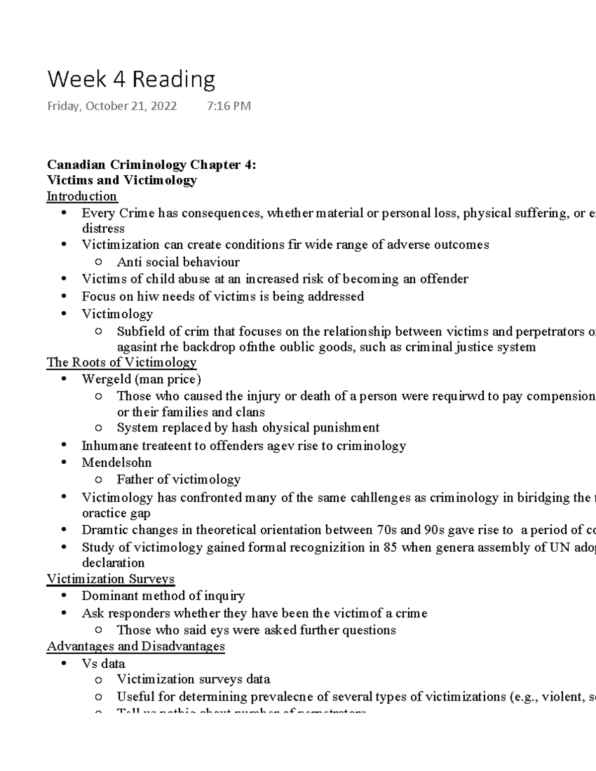 Week 4 Reading soc 2266 - Waite - Canadian Criminology Chapter 4 ...
