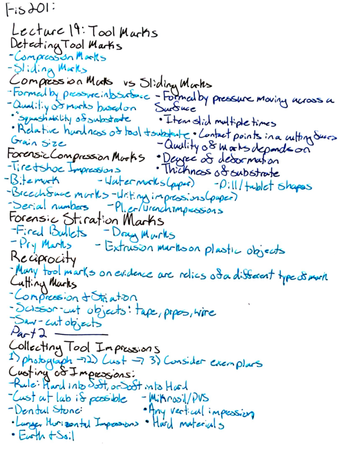 FIS 201 lecture 19 [Fis-201] - Top Fis 201: Lecture 14: Tool Marks ...