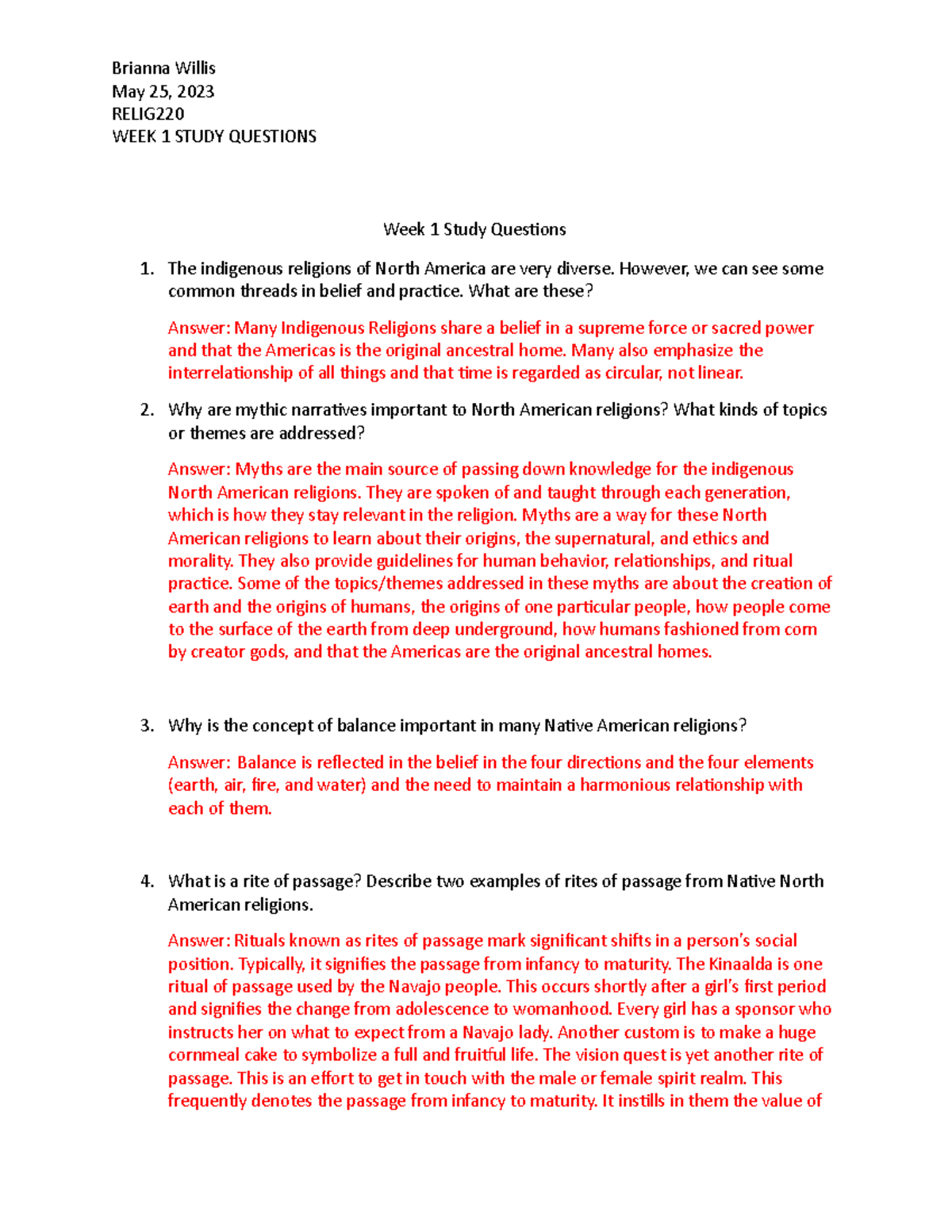 Week 1 Study Questions - answers - Studocu