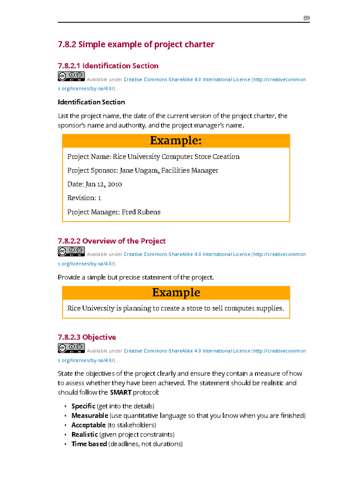 Project Management 15694-15-262-29 - 7.8 Simple example of project ...