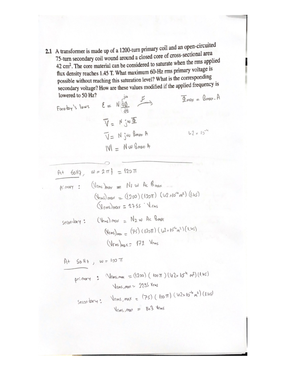 PSS2 Transformers - electrical engineering - Studocu