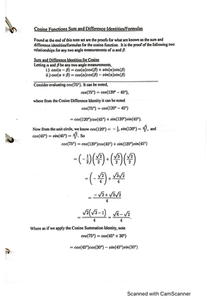 Math 132 The unit circle - The Unit Circle and the Trigonometric ...
