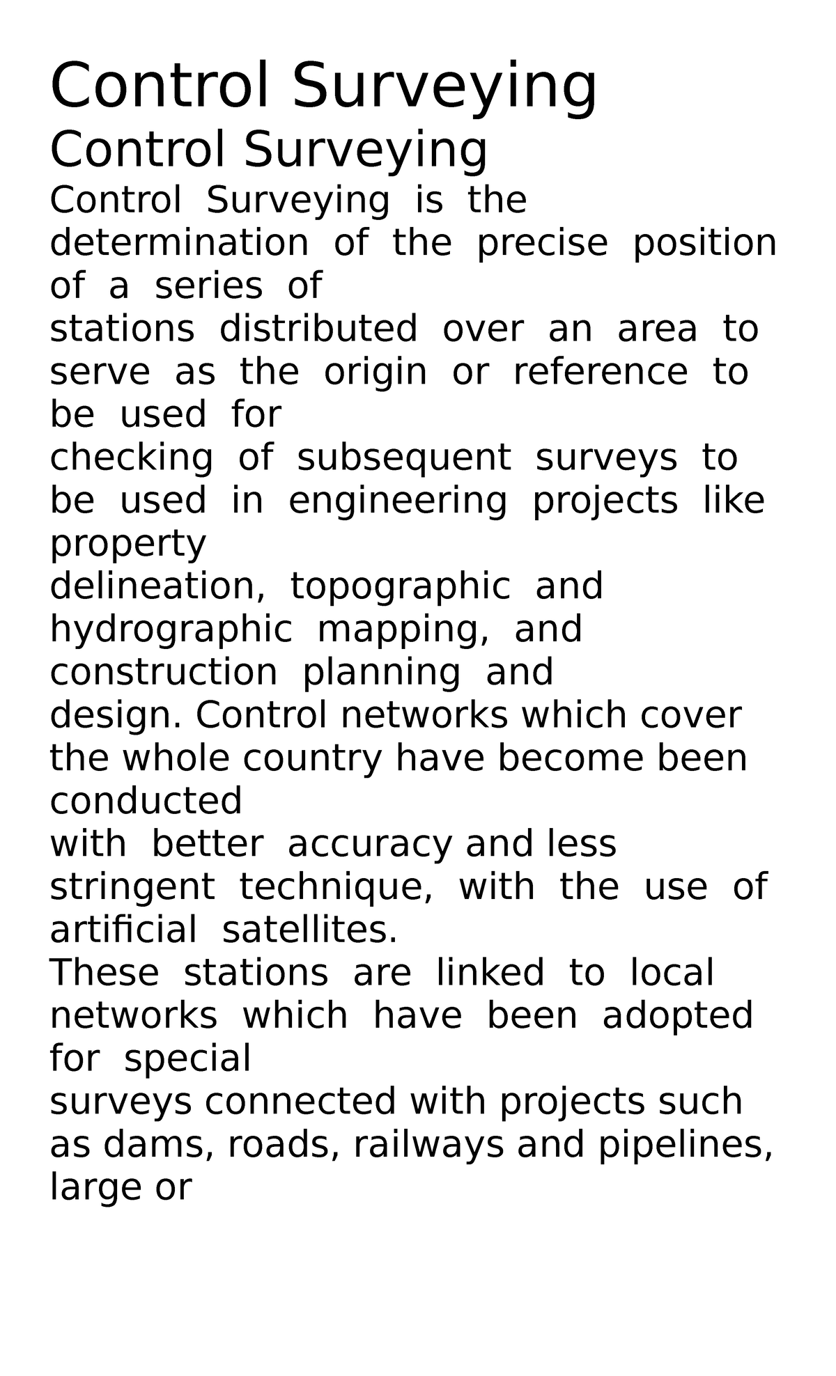 Control Surveying Print file - Control Surveying Control Surveying ...