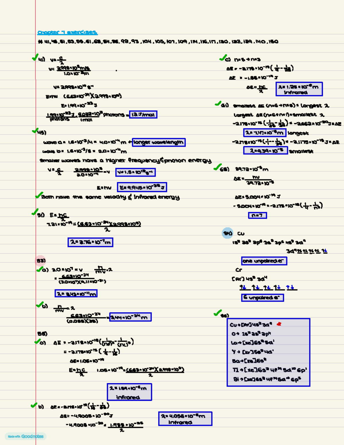 Exercises - Chapter 7 exercises # 41 , 45 , 51 , 53 , 58 , 61 , 68 , 84 , 86. 92 , 93 , 104 ...