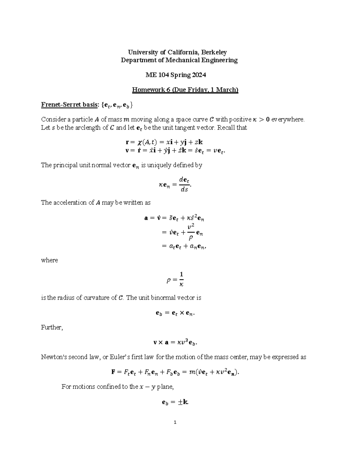 ME 104 Spring 2024 HW 06 - Work - University of California, Berkeley ...