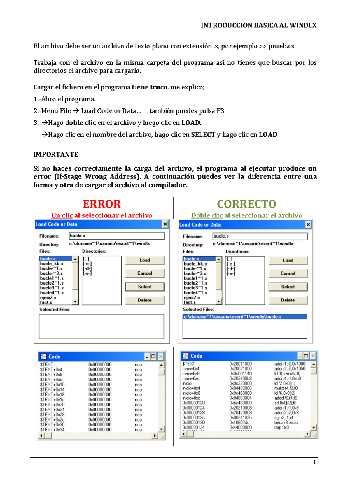 V2 Introduccion Basica AL Windlx - El archivo debe ser un archivo de texto plano con extensión ...