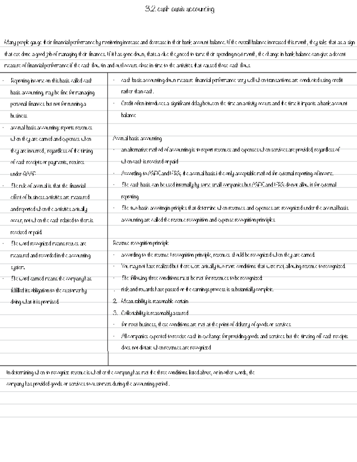 Comm 201 (Accounting) 3.2 accrual basis accounting - 3 cash basis ...