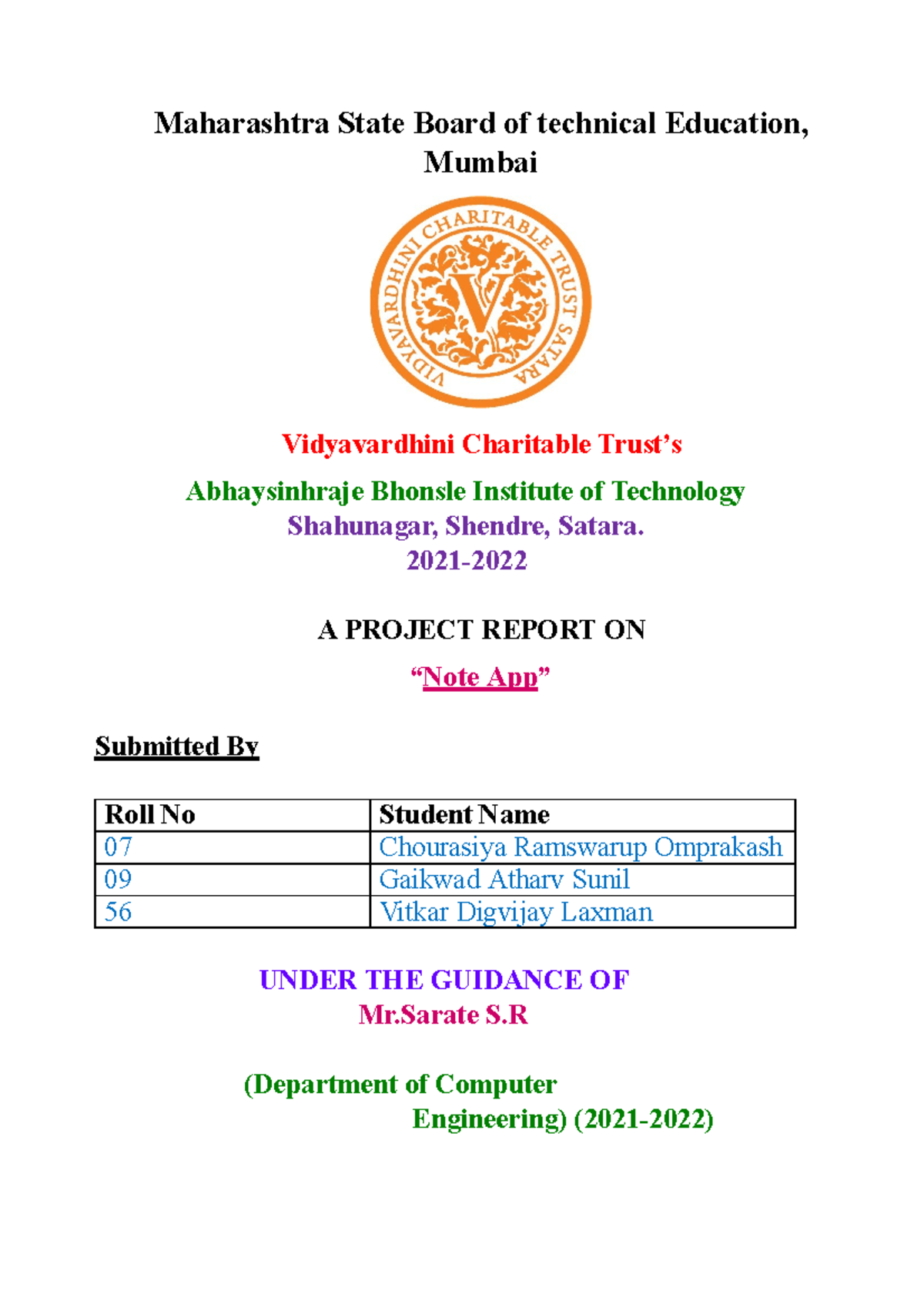 Edit1 - Maharashtra State Board of technical Education, Mumbai ...