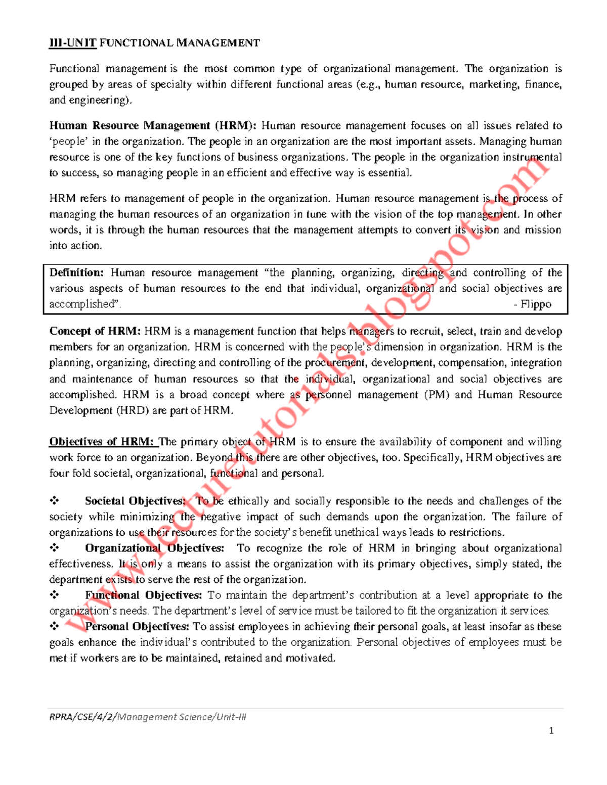 UNIT-3 - it will useful to c.s.e students - RPRA/CSE/4/2/Management ...