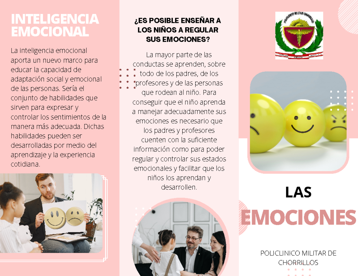 LAS Emociones - Triptico - La mayor parte de las conductas se aprenden ...