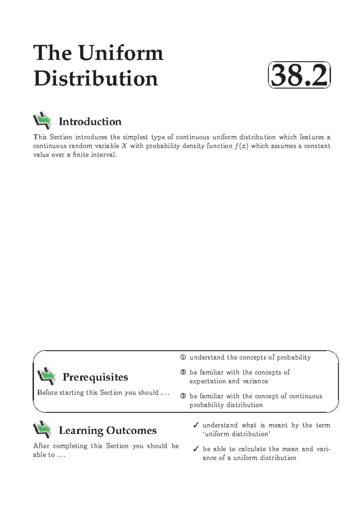 38 2 uniform dist - Probability challenges - The Uniform Distribution ...