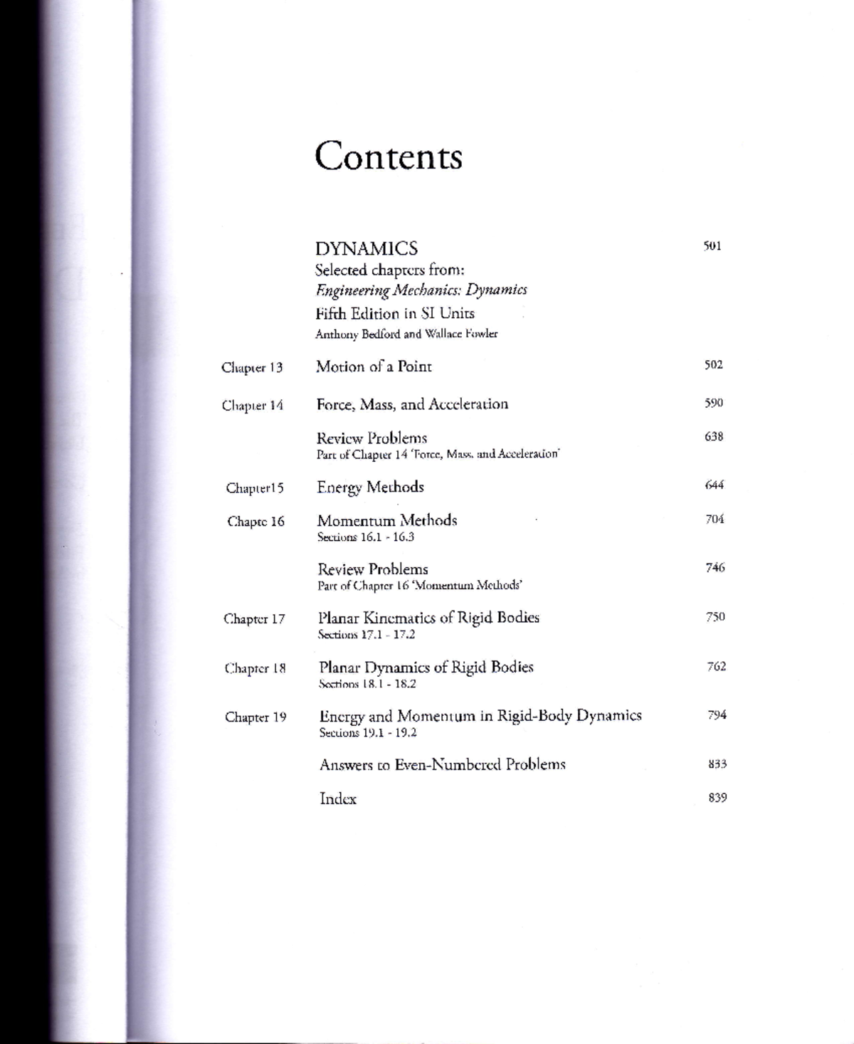 Math142 Dynamics Books - Contents DYNAMICS Selected chapters from ...