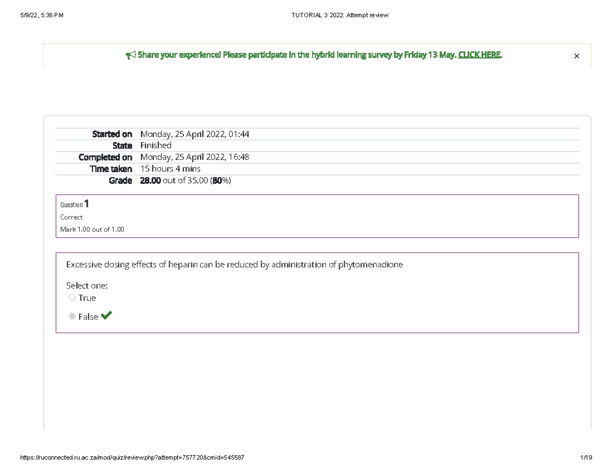 Tutorial 3 2022 Attempt review - Share your experience! Please ...