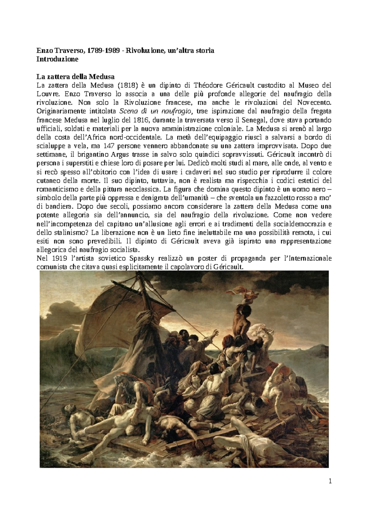 Riassunto del lbro di Enzo Traverso - Enzo Traverso, 1789-1989 ...