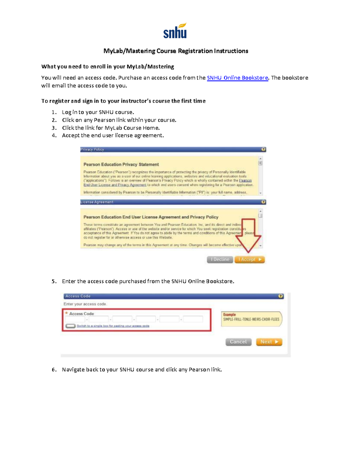 My Lab Registration Instructions - MyLab/Mastering Course Registration ...
