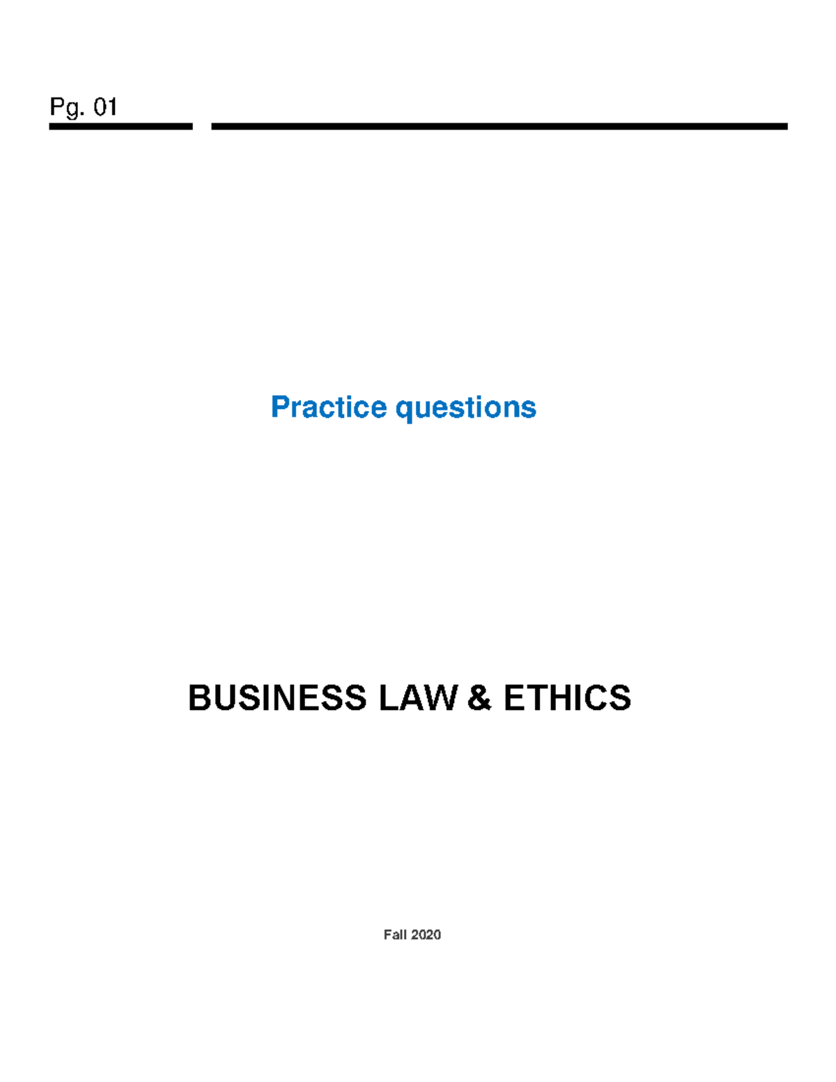 Sample/practice exam February 2015, questions and answers - BUSINESS ...
