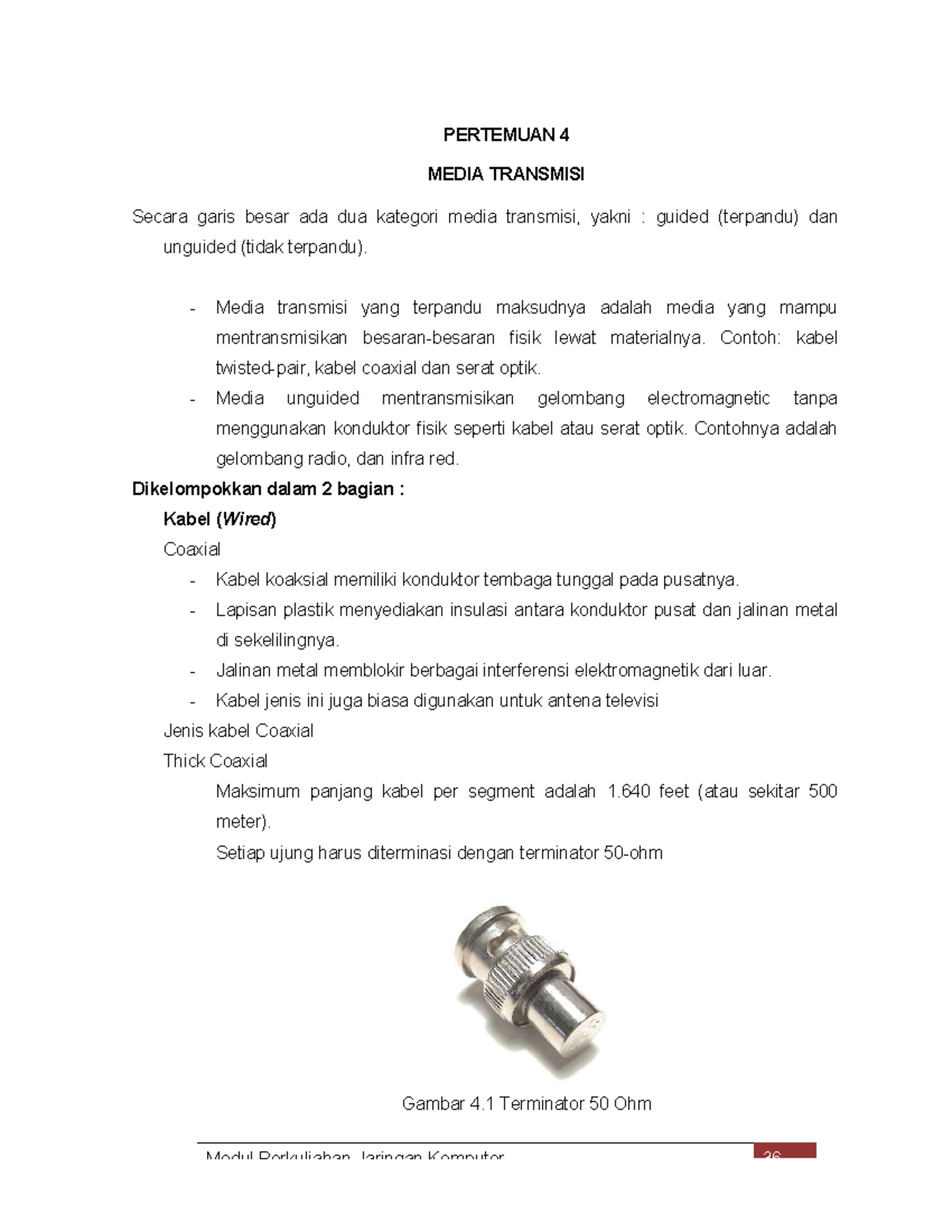Modul Jaringan Komputer Bagian 4 Media Transmisi - Modul Perkuliahan ...