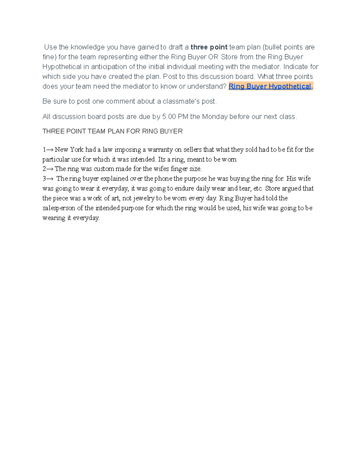 Lgl 207 due 2 19 - Use the knowledge you have gained to draft a three ...