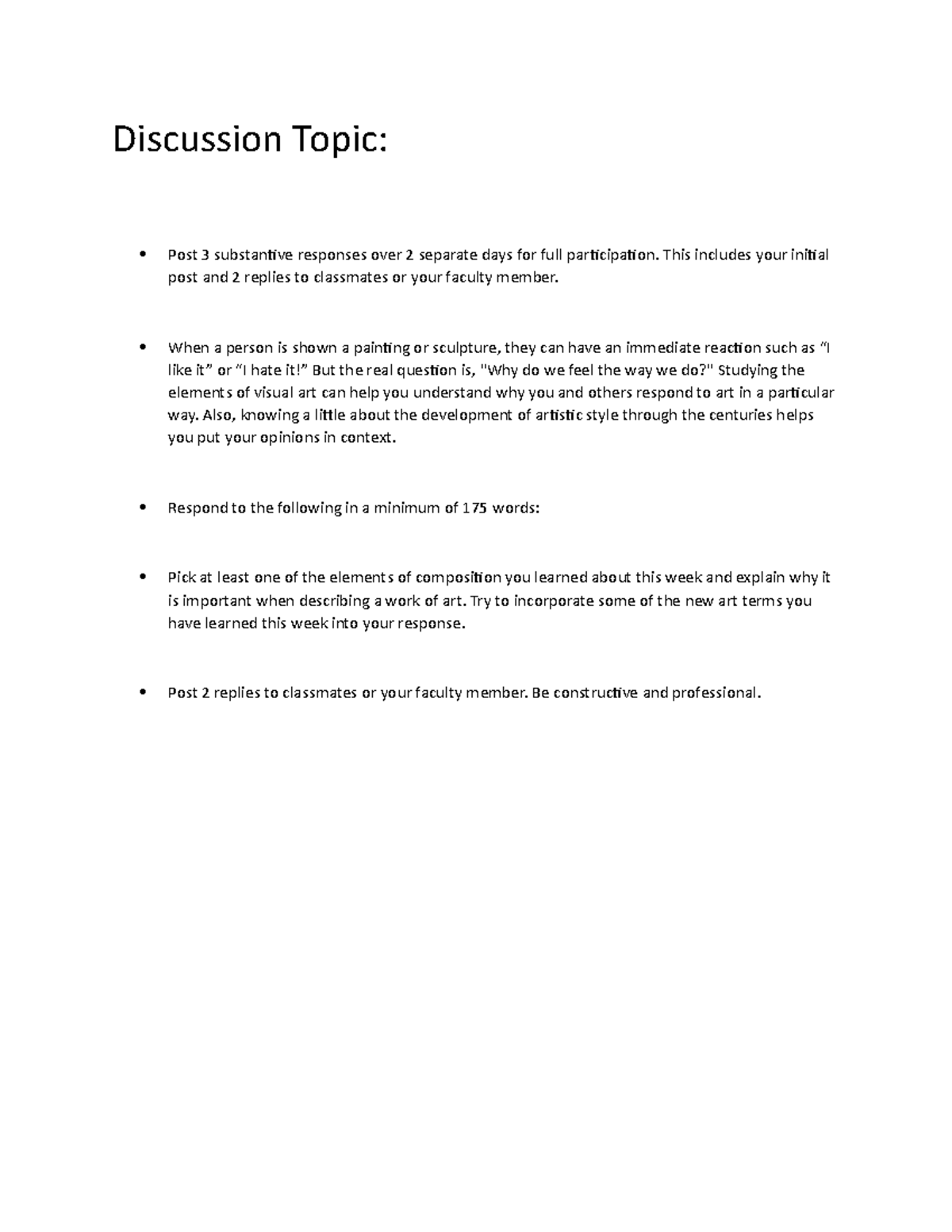 Wk 2 Discussion Elements of Compositio - Discussion Topic: Post 3 ...