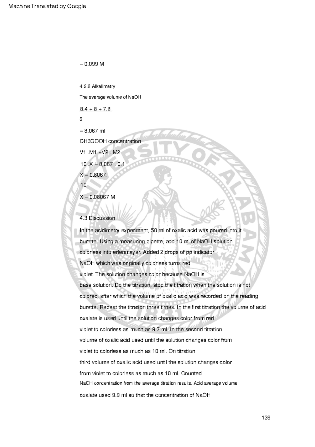 Basic Chemistry White Paper -28 - 4 Discussion oxalate is used until ...