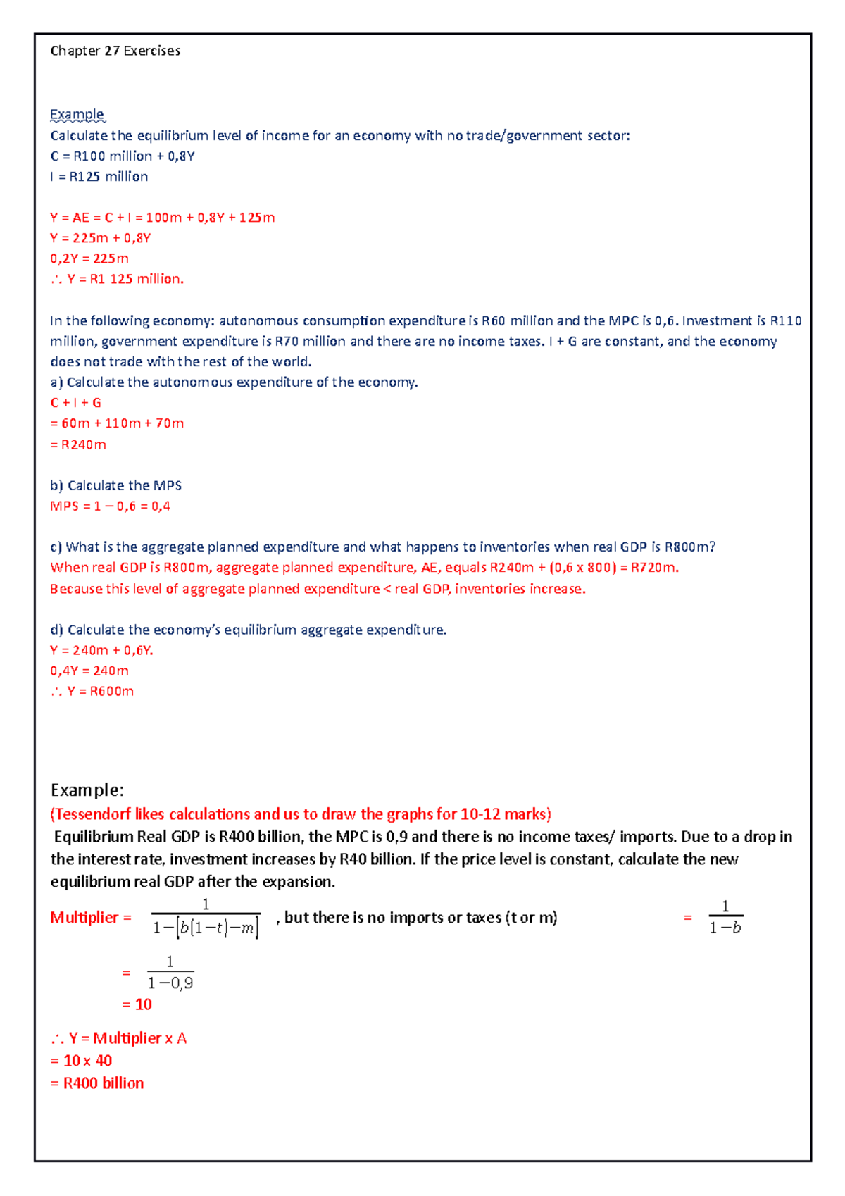 Chapter 27 Exercises - ECC102 - Mandela - Studocu