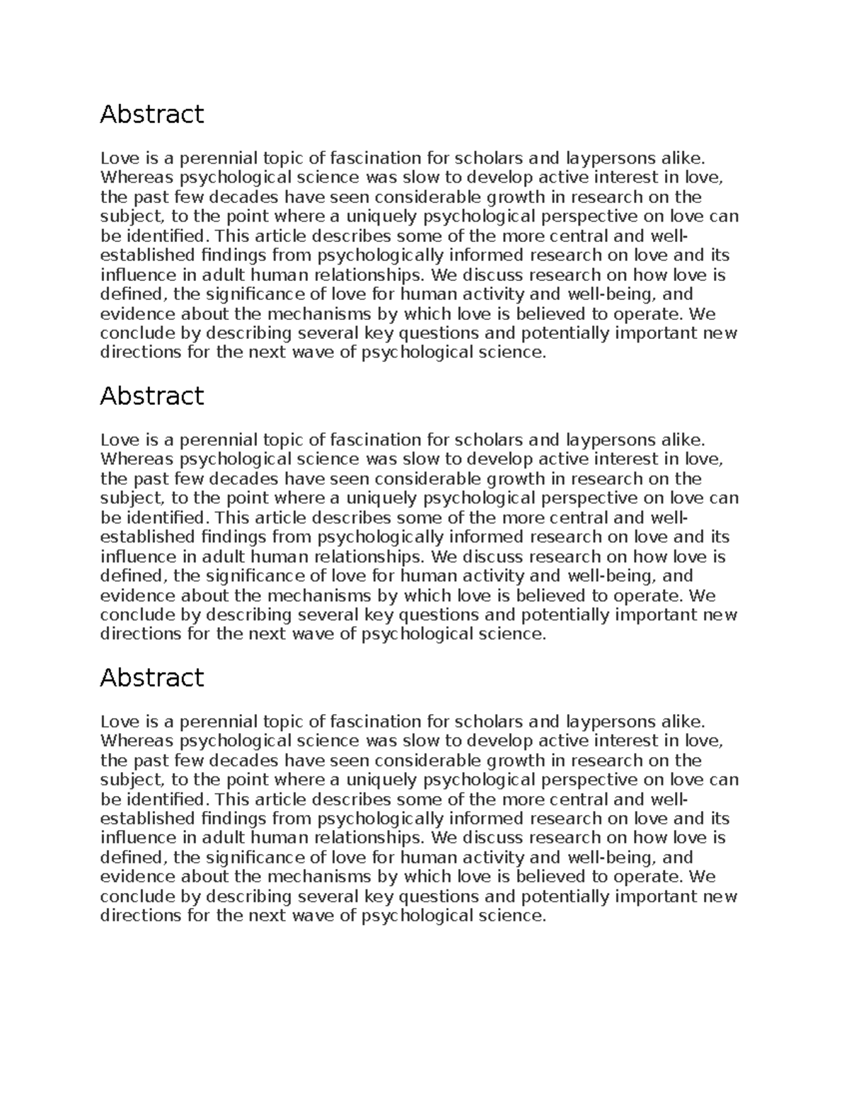 What is love - Abstract Love is a perennial topic of fascination for ...