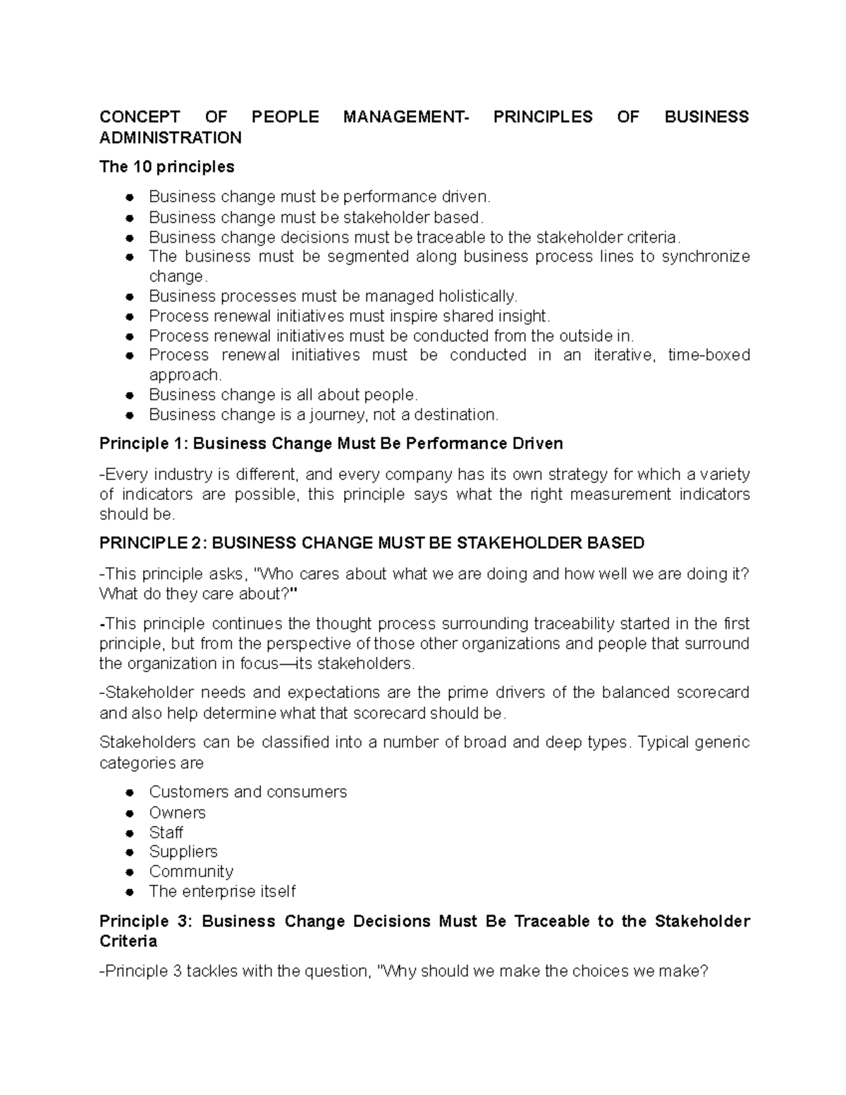 Principles of Business Administration - CONCEPT OF PEOPLE MANAGEMENT ...