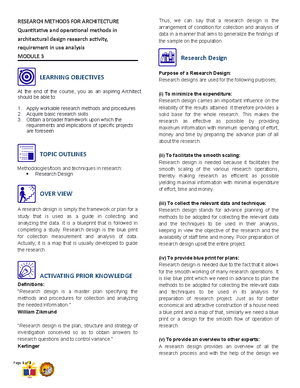 Research Methods for Architecture Module 2 - RESEARCH METHODS FOR ...