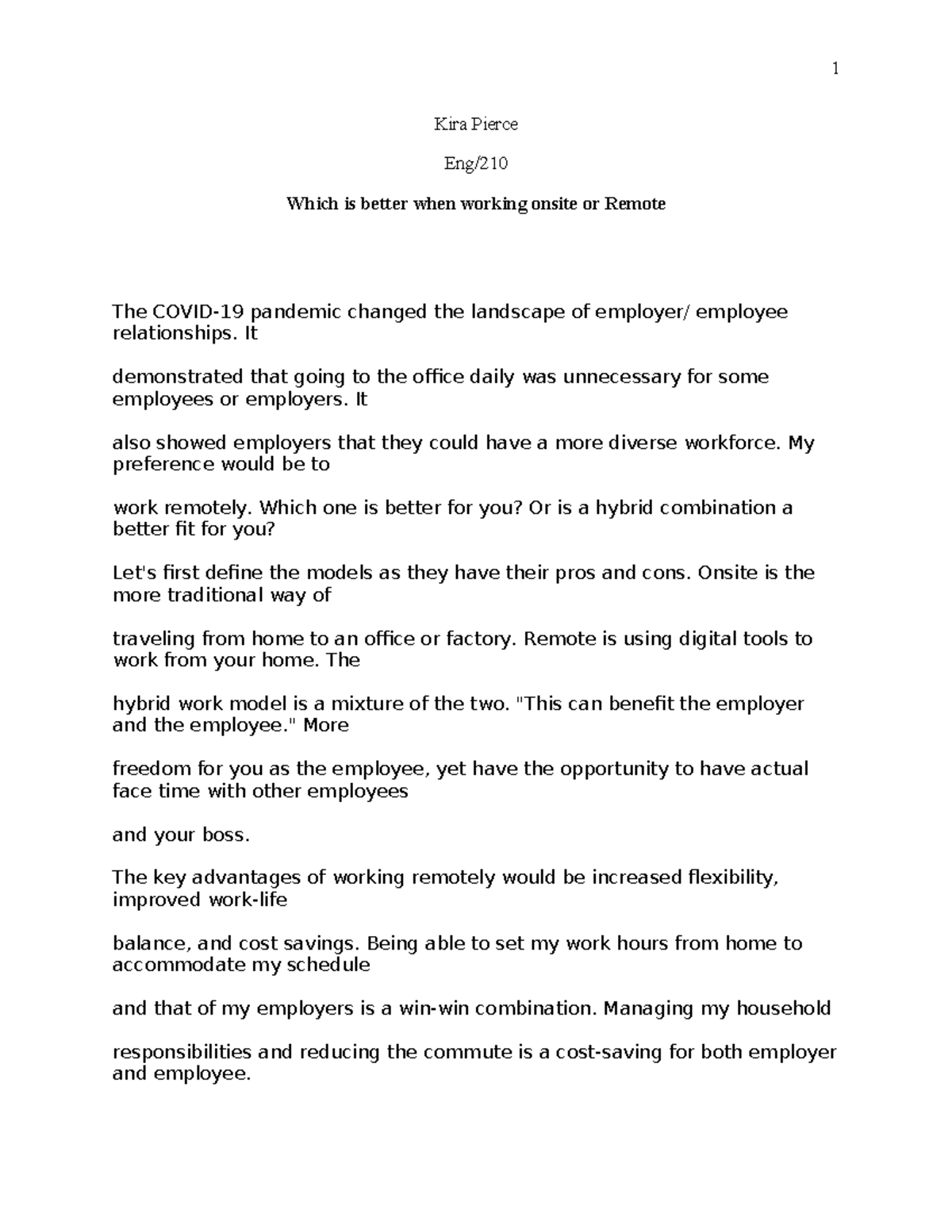 Eng210 week 3 - week 3 test 100 percent - 1 Kira Pierce Eng/ Which is ...