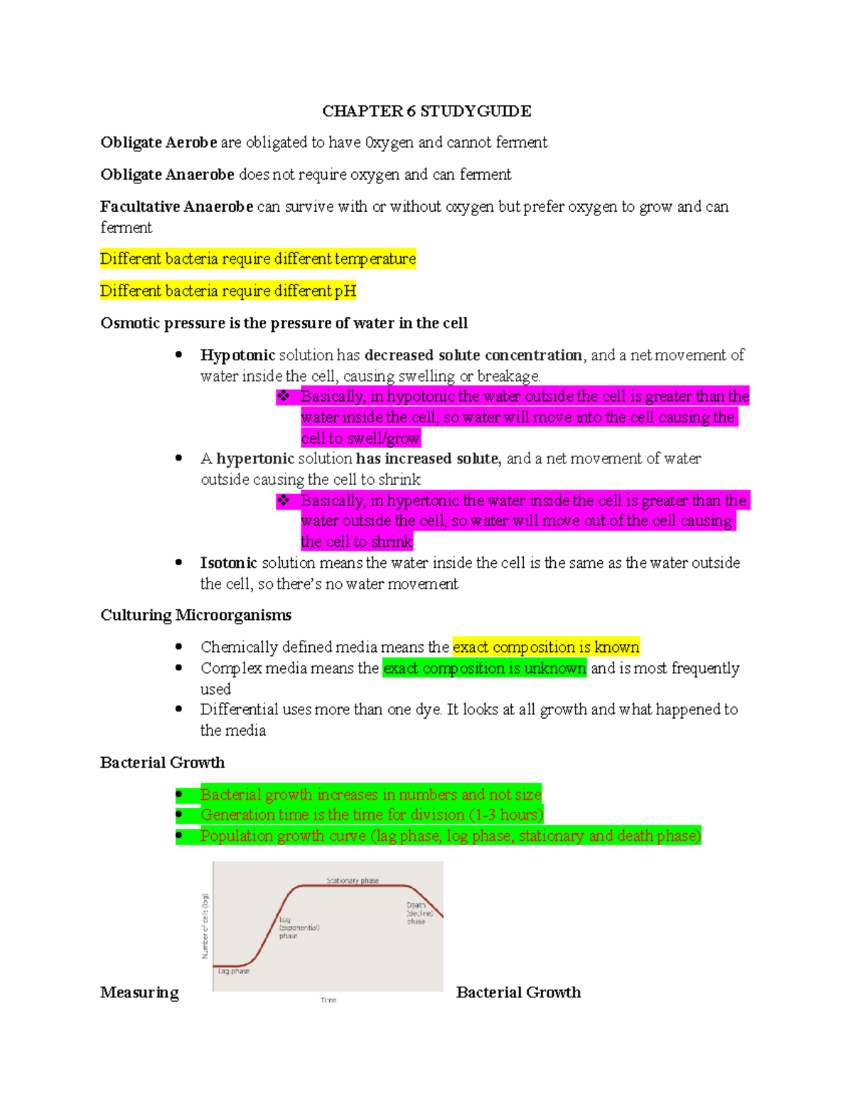 Chapter 6 Studyguide - Study guide - CHAPTER 6 STUDYGUIDE Obligate ...