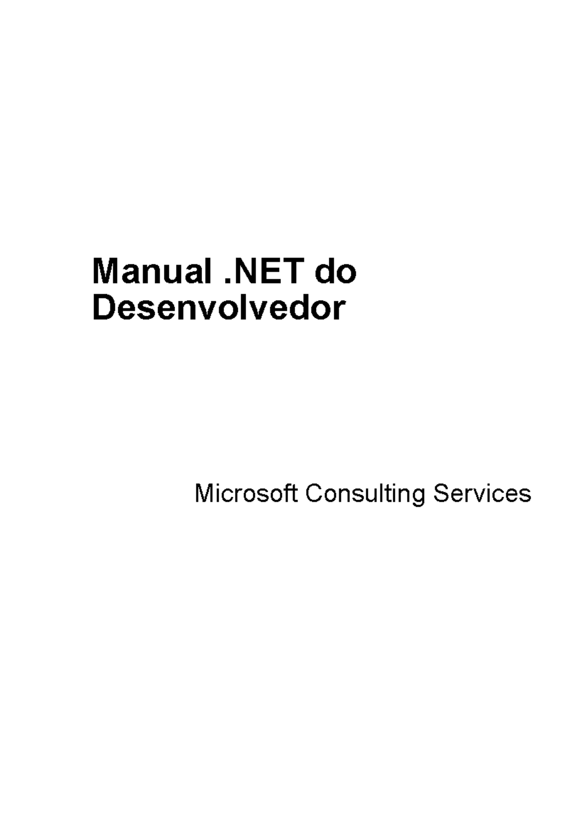 371 Visual Basic - Manual .NET do Desenvolvedor Microsoft Consulting ...