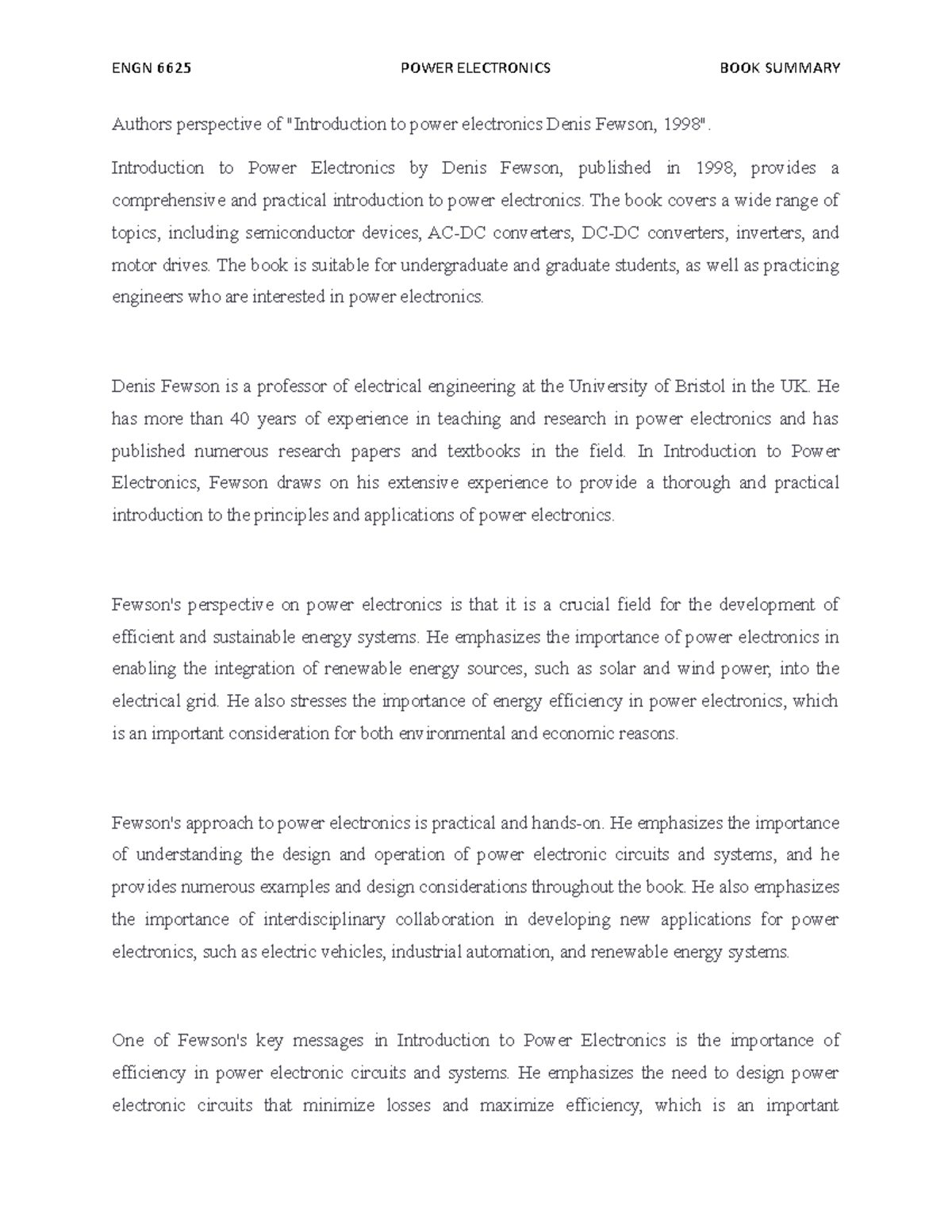 Authors perspective of Introduction to power electronics - Introduction to Power Electronics by ...