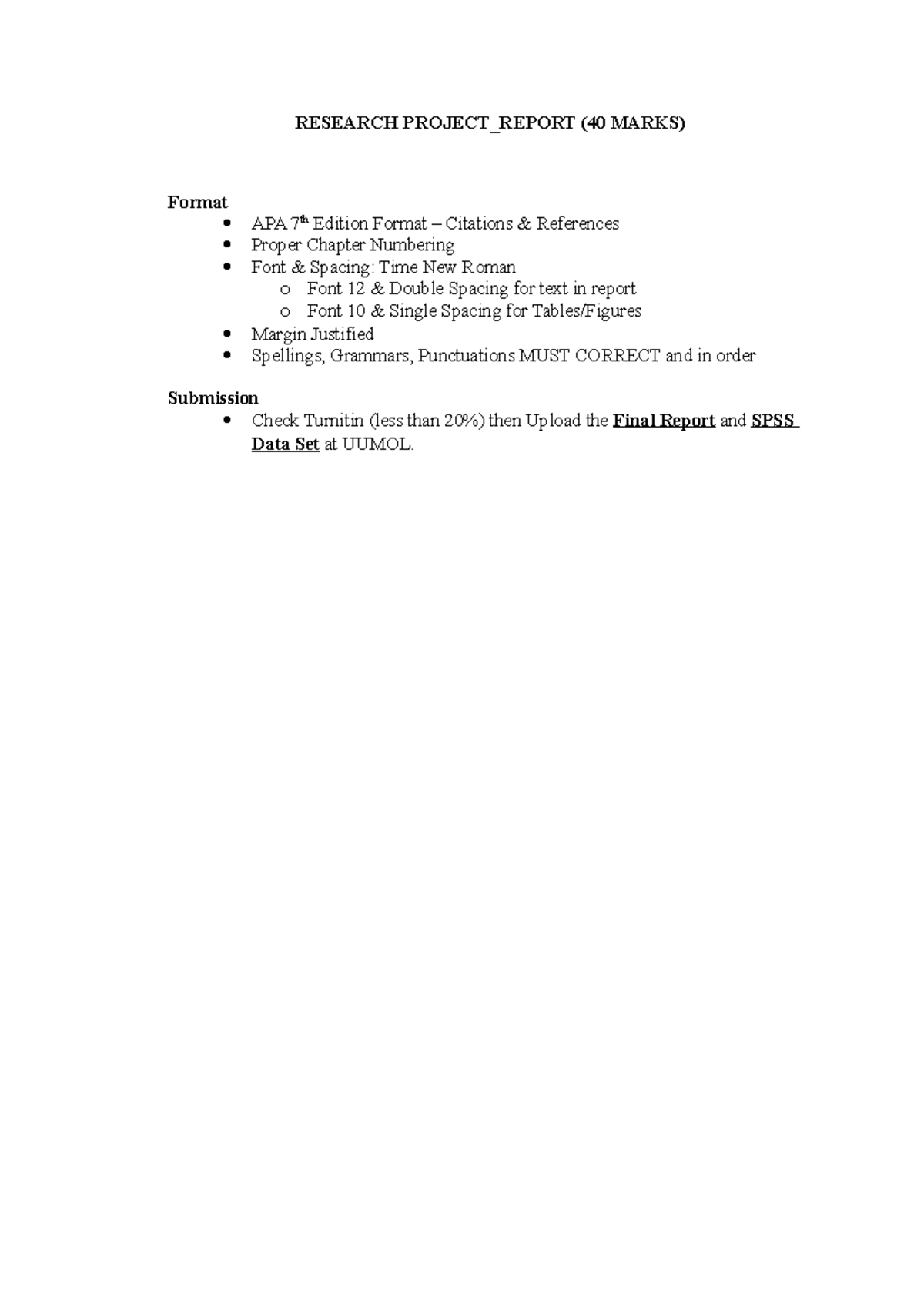 Research Project Format A212 - RESEARCH PROJECT_REPORT (40 MARKS ...